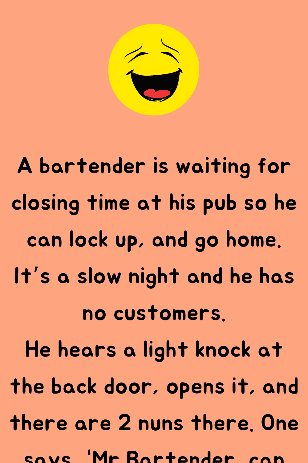 A bartender is waiting... - Joke Book