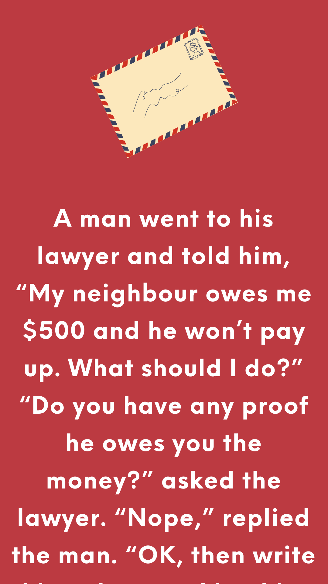He Owes Me 500 Bucks - Joke Book