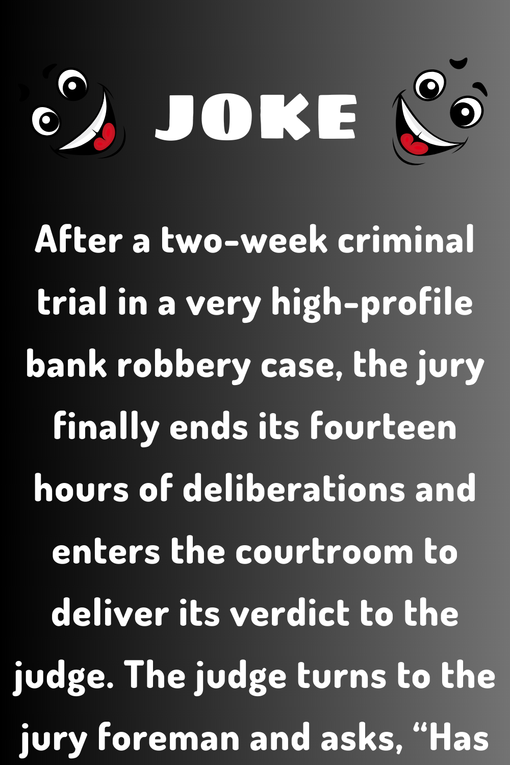 Yes we have, your honor! - Joke Book